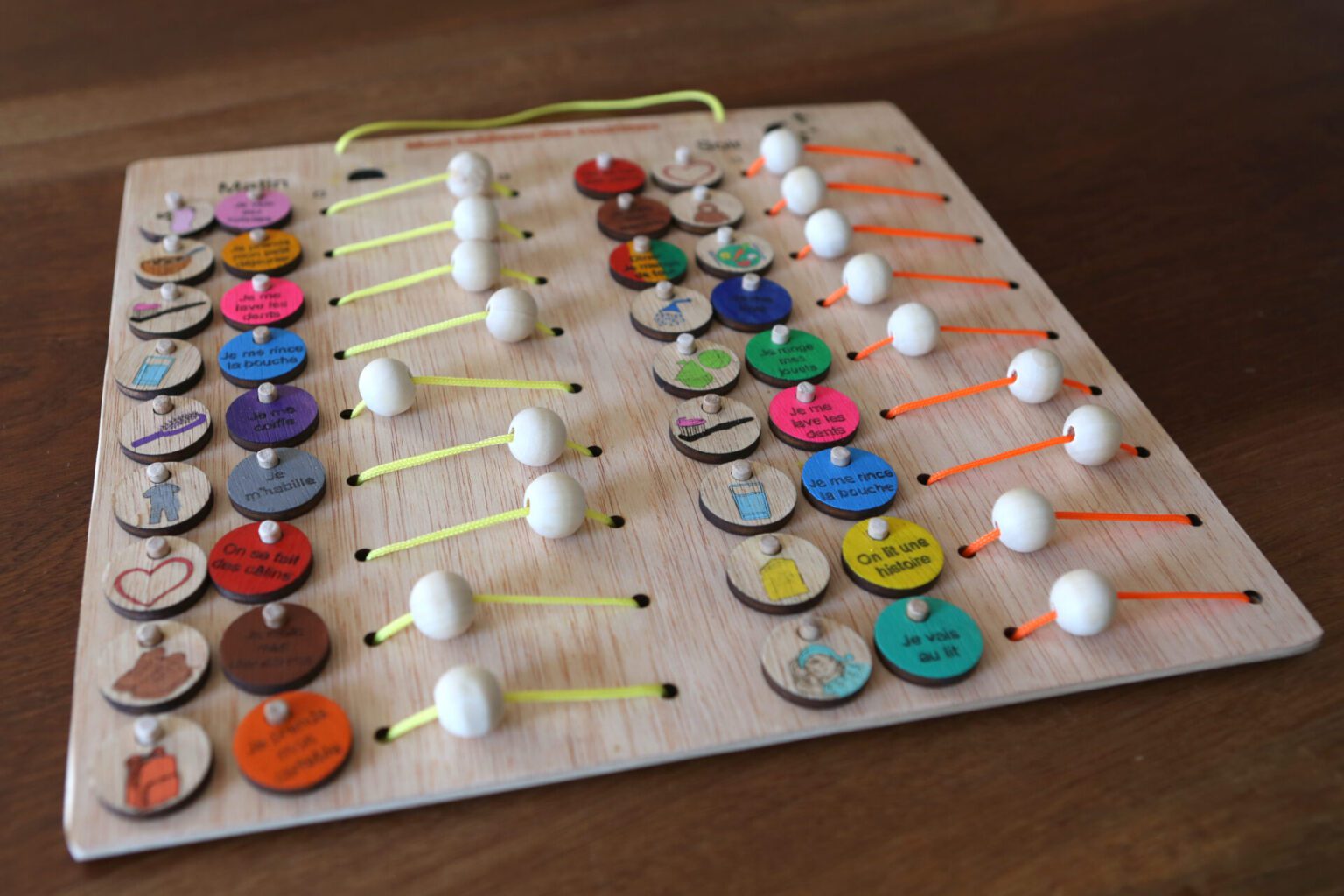 Tableau des routines - Bouliwood Créations Bois