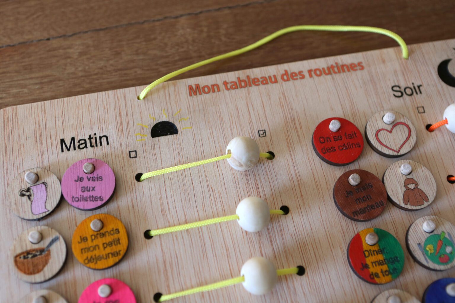 Tableau des routines - Bouliwood Créations Bois